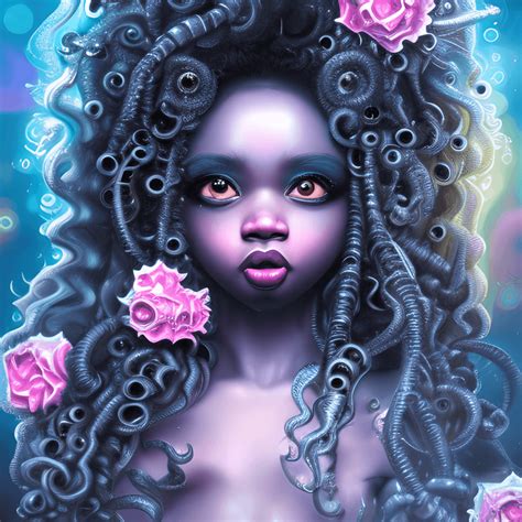 Cute Black Melanin Girl In Candyland · Creative Fabrica