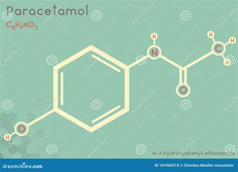 Molecule Of Paracetamol Molecular Model Conceptual 3d Rendering