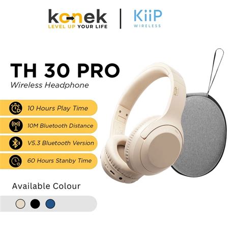 Jual Kiip Wireless Th30 Pro Headphone Bluetooth Wireless Headset