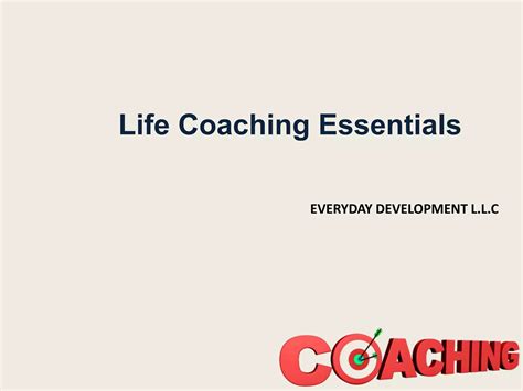 Life Coaching 11 Ppt