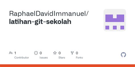 GitHub RaphaelDavidImmanuel Latihan Git Sekolah