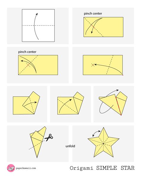 Origami Lucky Stars Tutorial Easy And Fun Paper Kawaii Worksheets