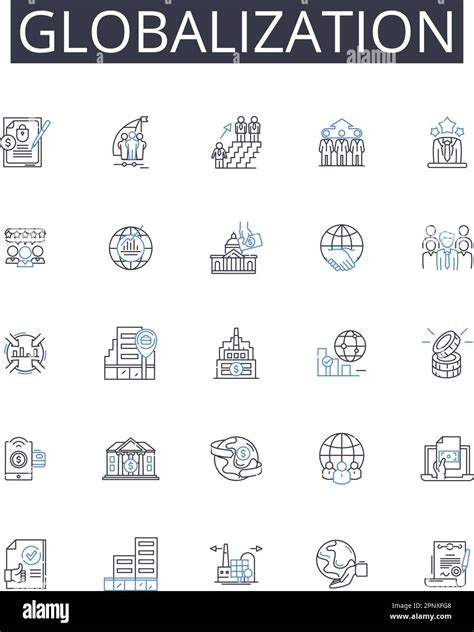 Globalization Line Icons Collection Response Planning Preparedness