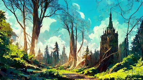 Premium Photo Medieval Style And Features Forest 3d Illustration
