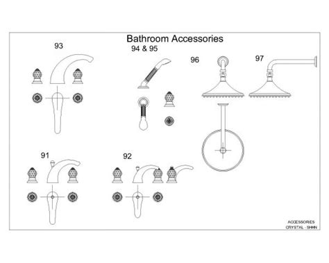 Bathroom Accessories 003 Thousands Of Free Cad Blocks