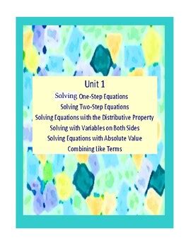 Algebra Textbook Unit By Creativity In The Classroom By Cynthia K Perkins