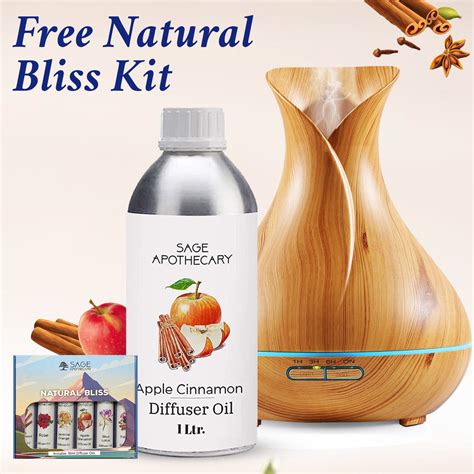 Apple Cinnamon Diffuser Oil For Relax Calm Mood Natural Homely Fragra