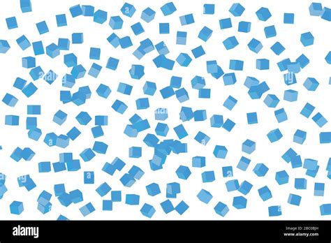 Background With Blue Geometric Shapes 3d Cubes In Different Positions Vector Illustration
