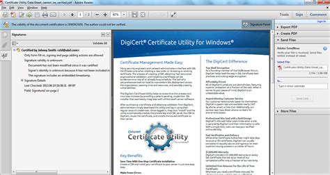 Digitally Signed Document Checks Digicert