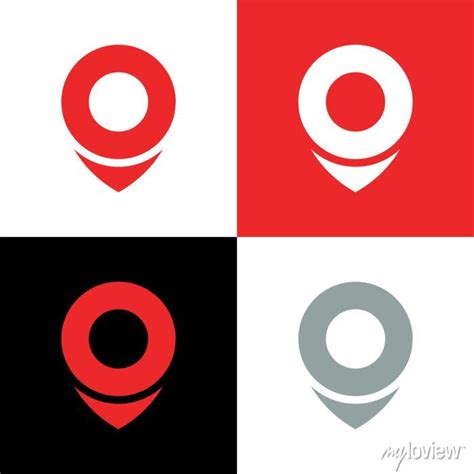 Location Point Logo Design Map Pin Symbol Geo Tag Icon Gps Posters