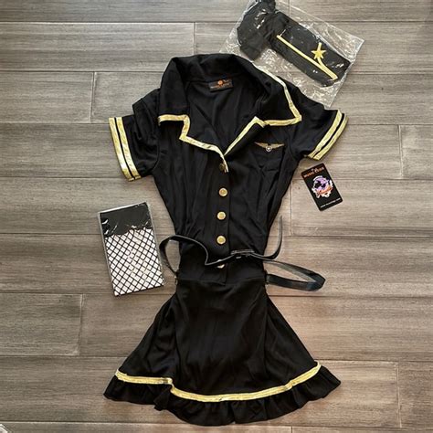 Music Legs Dresses Music Legs Mile High Club Stewardess Halloween
