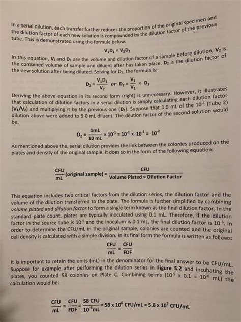 solved using the dilution scheme shown below apply the