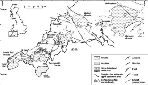 Geological Sketch Map Of Cornwall Modified After Dunham Et Al 1978