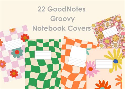 Groovy Digital Notebook Covers Digital Notebook Goodnotes Cover