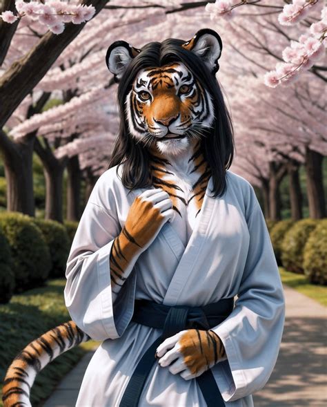 Anthro Tiger Girl Karate Player By Lewdtf On Deviantart