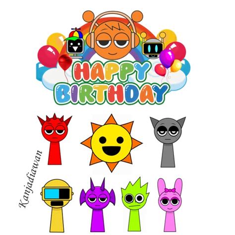 Topper Sprunki Pomni Jax Amazing Digital Circus Topper Mixue Cake