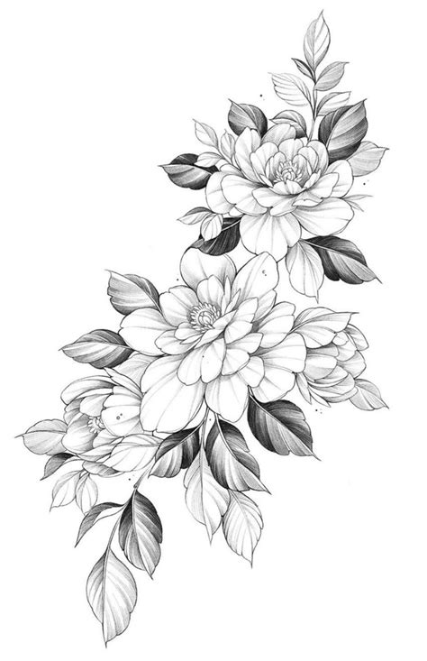 Tropical Flower Tattoos Floral Thigh Tattoos Floral Tattoo Sleeve
