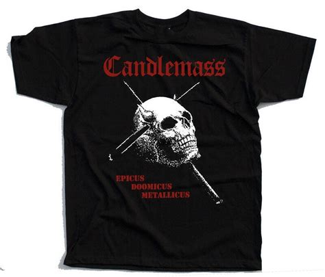 Candlemass Epicus Doomicus Metallicus Band Cotton Black Men T Shirt S