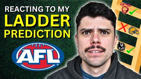 Reacting To My 2024 Afl Ladder Predictions Youtube