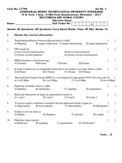 117fr Multimedia And Signal Coding Pdf Data Compression Video