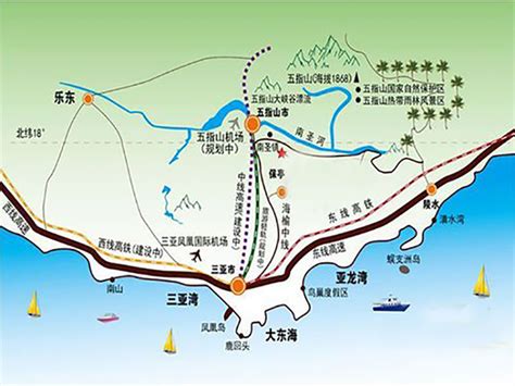 海南最新高速路地图中高速路版海南大图第10页大山谷图库