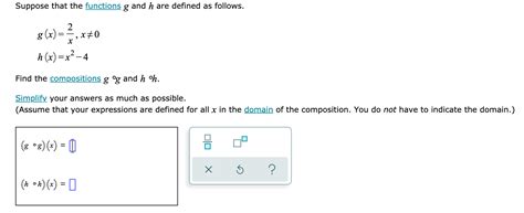 Solved Suppose That The Functions G And H Are Defined As Chegg Com