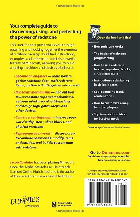 Minecraft Redstone For Dummies For Dummies Computers Aadhu Com