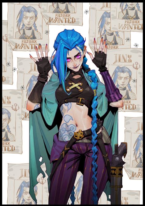 Safebooru 1girl Arcane League Of Legends Arcane Jinx Arm Tattoo