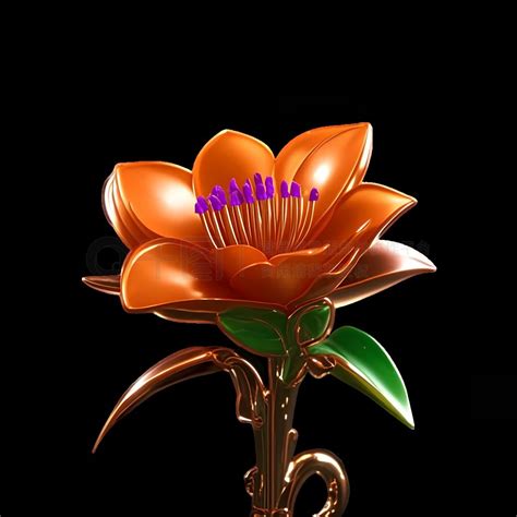 3d渲染ai数字艺术 3d手绘卡通矢量木棉花花卉海报设计插画元素3d渲染橙色花朵立体花瓣紫色花蕊插画 Ai立体元素免费下载 Png格式 4096像素 编号71472320 千图网
