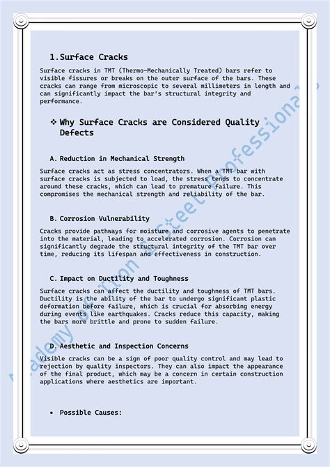 Quality Defects In Tmt Bars Possible Causes And Potential Solutions Pdf