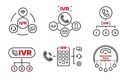 IVR Icons Interactive Voice Response Application 23486816 Vector Art