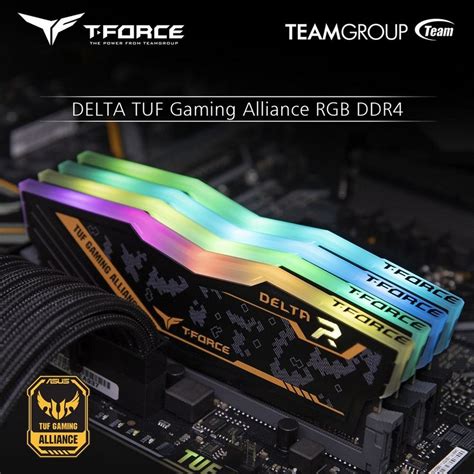 Ram Teamgroup T Force Delta Tuf Gaming Alliance Rgb 16gb 8gb 2 Ddr4 3200mhz