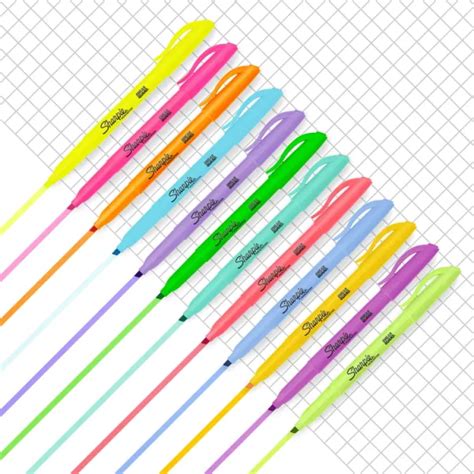 Dropship Sharpie Pocket Highlighters Assorted Chisel Tip 12 Count To