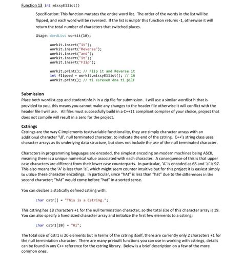 Solved C Help Me Complete This Wordlist Cpp File Using Chegg