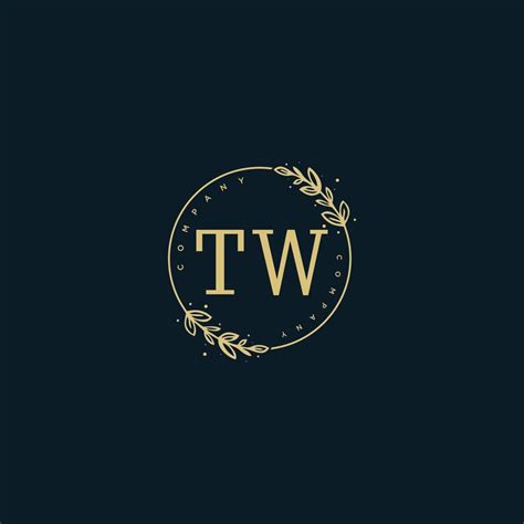 Initial Tw Beauty Monogram And Elegant Logo Design Handwriting Logo Of
