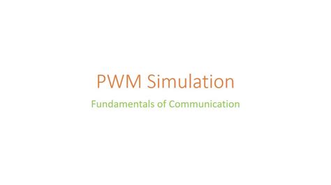 Pwm Simulation Using Matlab Simulink Youtube