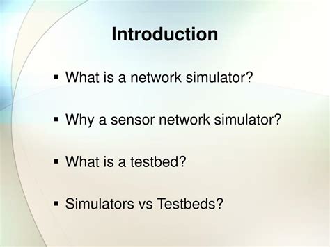 Ppt Sensor Network Simulation Powerpoint Presentation Free Download