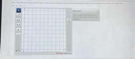 Solved Show A Separate Graph Of The Constraint Lines And The Chegg
