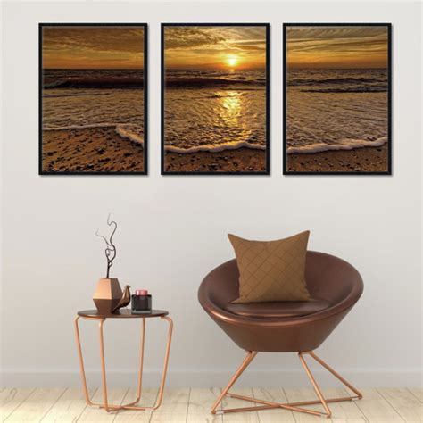 Quadro Decorativo Por Do Sol No Mar Elo7 Produtos Especiais