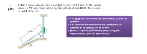 Solved Determine The Angular Velocity Of Rod AB And The Chegg