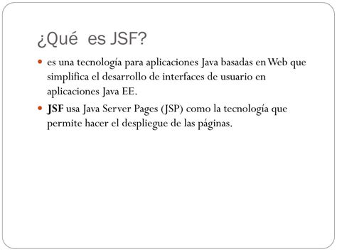 Ppt Jsf Java Server Faces Powerpoint Presentation Free Download