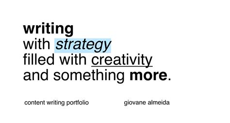 Content Writing Portfolio On Behance