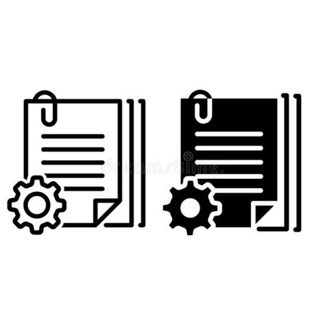 Engineering Documentation Icon Vector Set Instruction Illustration