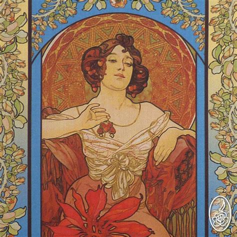 Sleva Látkový Panel Alfons Mucha Rubín Potvor Pomáhat Tvořit
