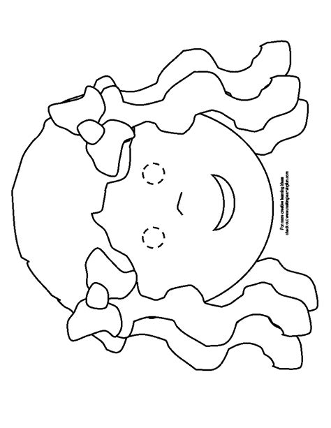 Goldilocks And The Three Bears Mask Templates Sketch Coloring Page