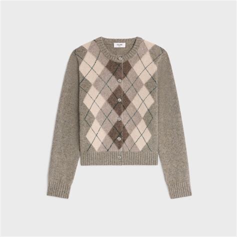 Cardigan In Argyle Alpaca Wool Knitwear Women Knitwear Womens Cardigan
