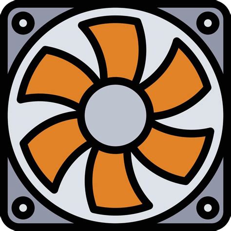 Fan Cooler Cold Computer Accessory Filled Outline Icon Vector Art At Vecteezy