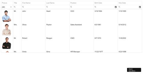 Column Template Devextreme Data Grid Forked Codesandbox