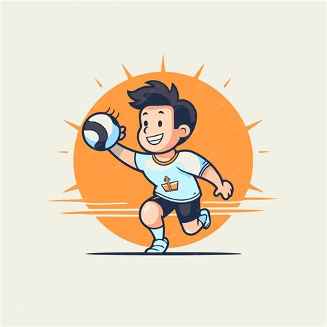 Premium Vector Soccer Player With Ball Vector Illustration Cartoon