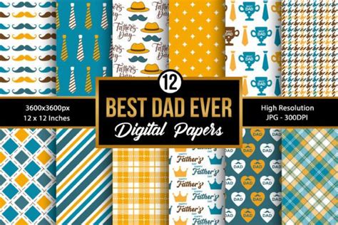 Fathers Day Pattern Digital Papers Graphic By Creative Store